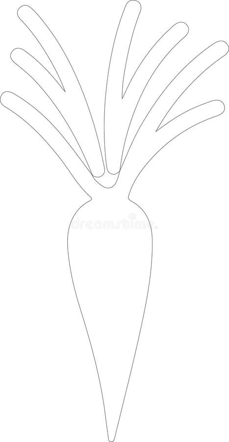 Carrot Outline Silhouette Generative Ai Stock Vector - Illustration of ...