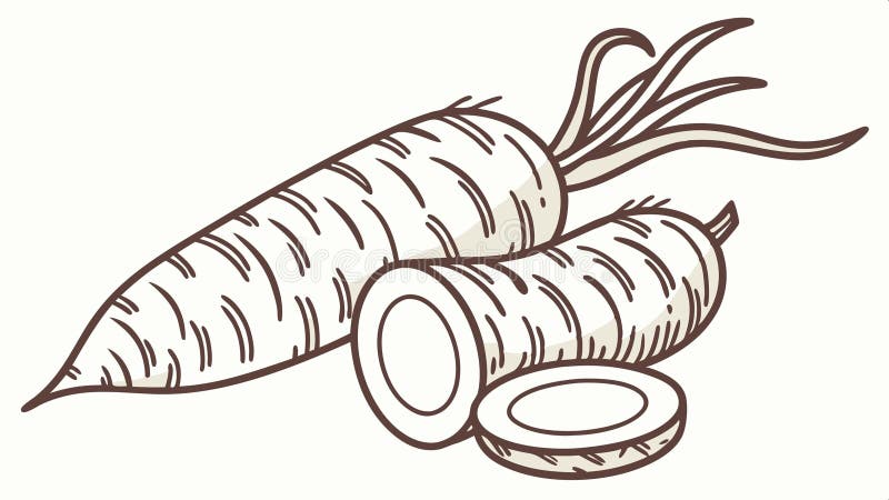 Carrot Plant, Root Vegetable and Garden Plant Illustration. Vector ...