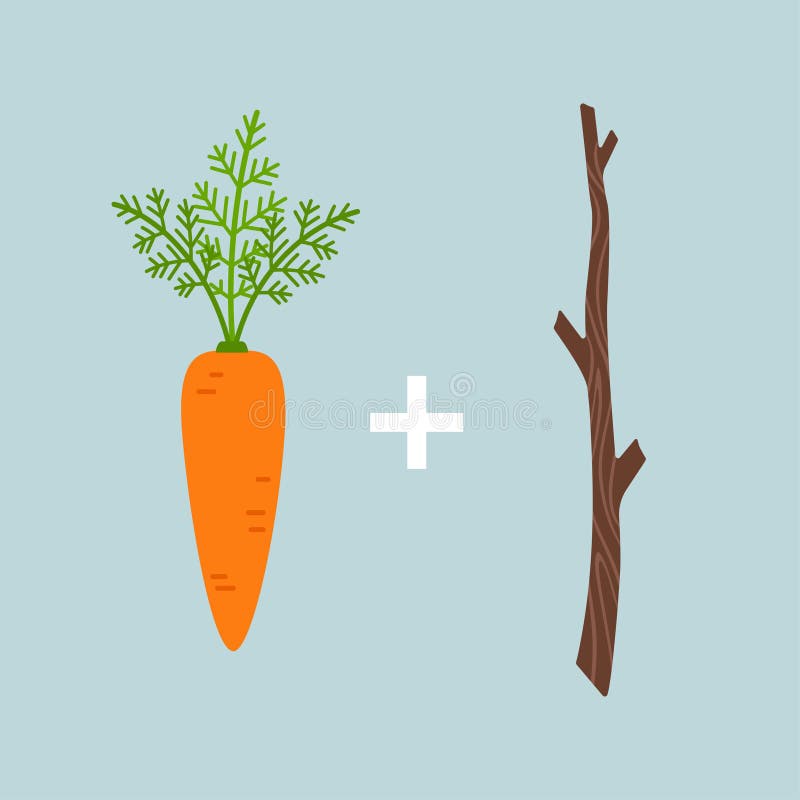 Motivation Carrot and Stick - Vector Illustration Stock Vector ...