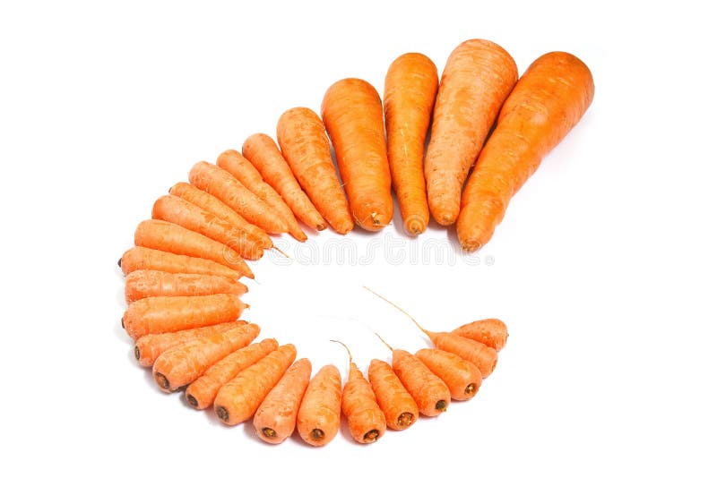 Carrot set on white stock image. Image of fresh, green - 44265685