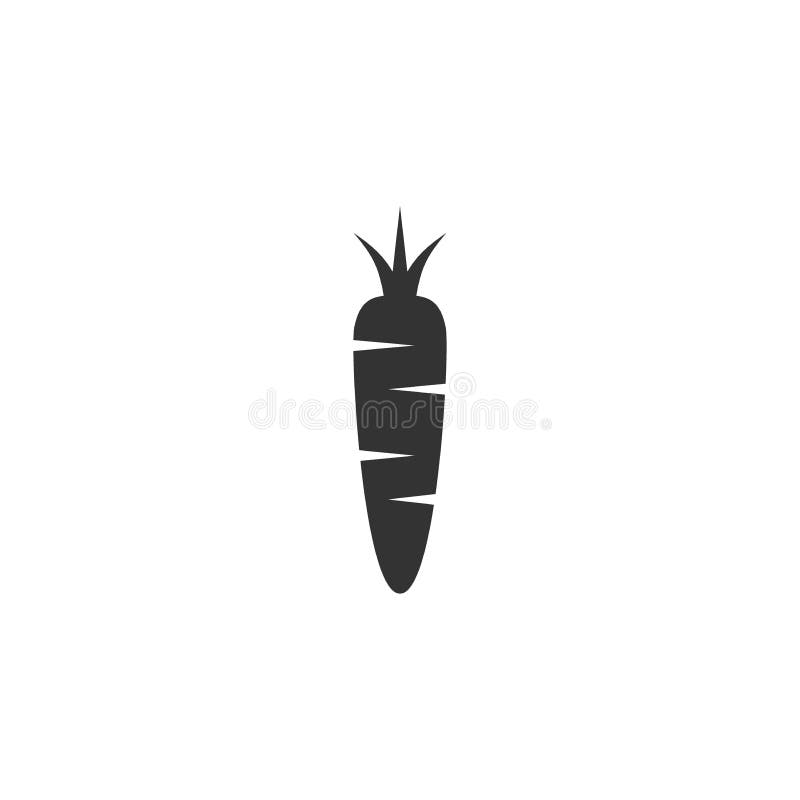 Carrot Simple Glyph Vector Icon. Black Isolated Carrot Symbol Stock ...
