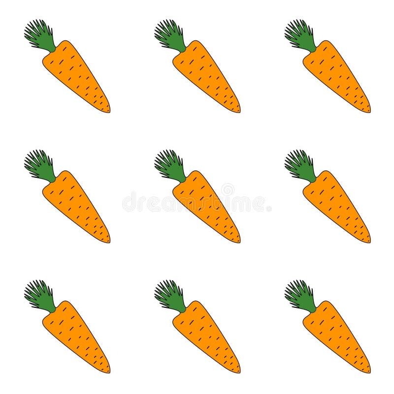 Carrot. a Simple Schematic Image of a Carrot. Illustrations for ...