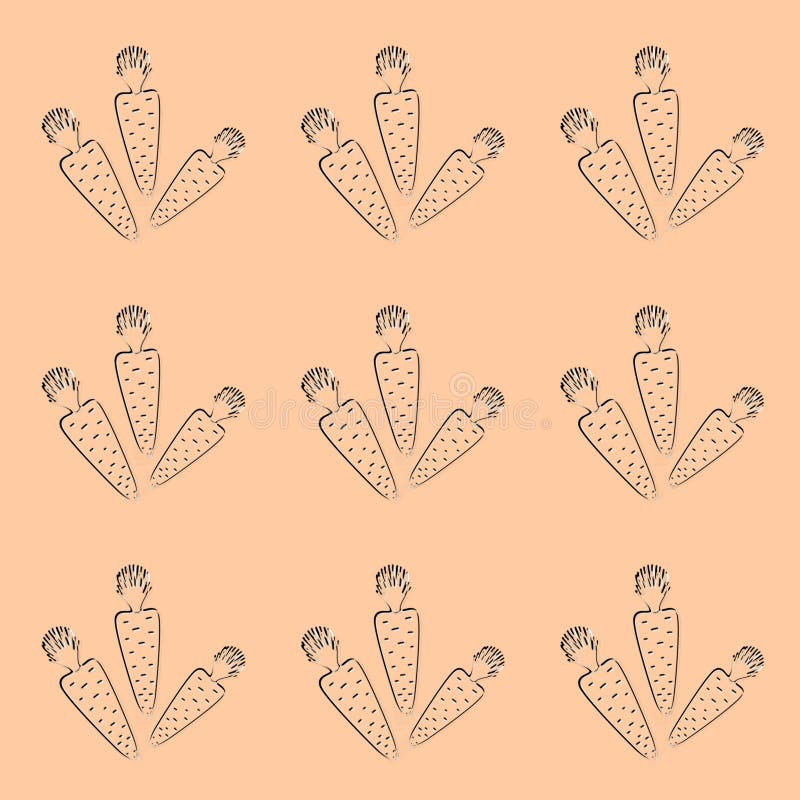 Carrot. a Simple Schematic Image of a Carrot. Illustrations for ...