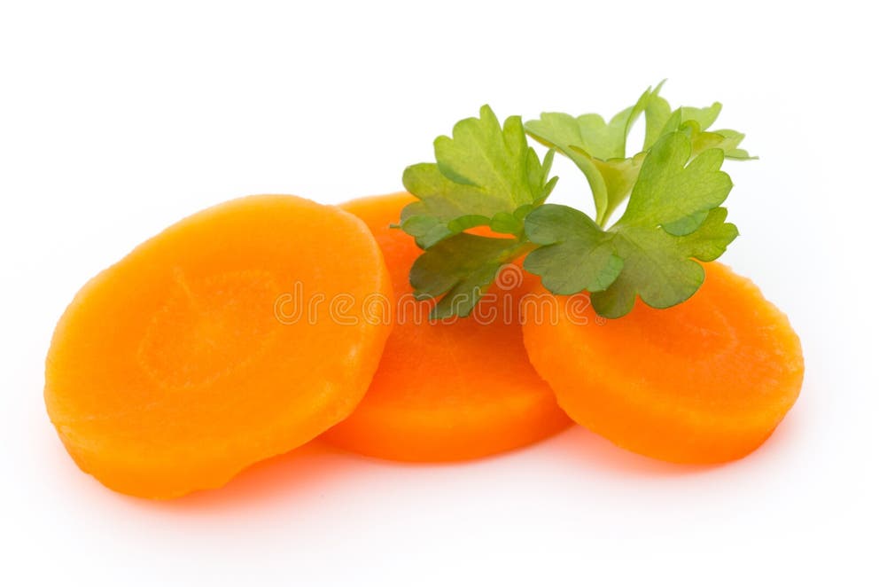 Carrot Slice, Green Peas, Isolated on White Stock Image - Image of ...
