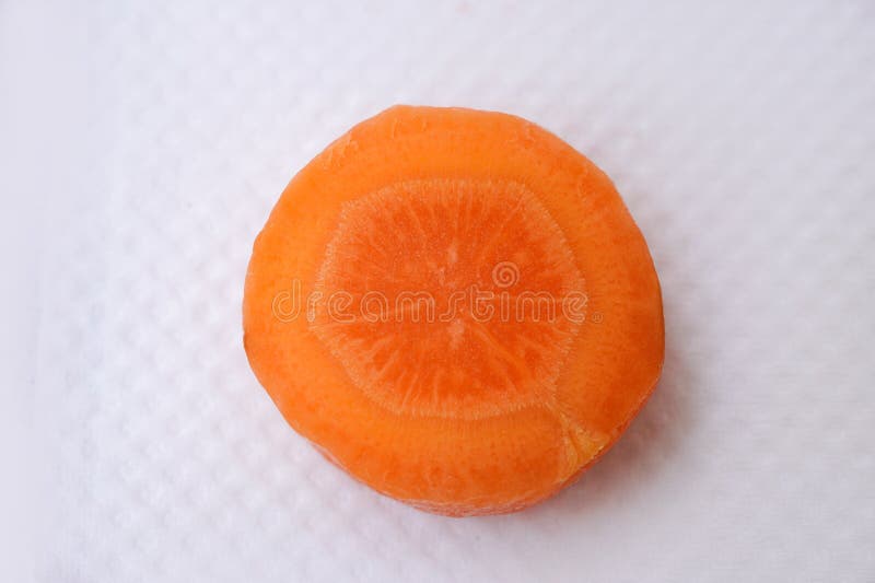 Carrot Slice Top View Perfectly Retouched Isolated White Stock Photos ...