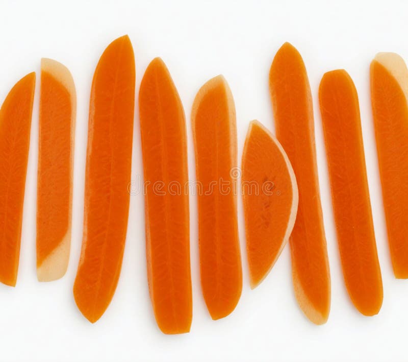 Carrot Slices, Cut Out on White Background Stock Illustration ...