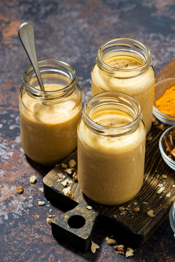 Carrot Smoothies with Turmeric, Vertical Stock Photo - Image of natural ...