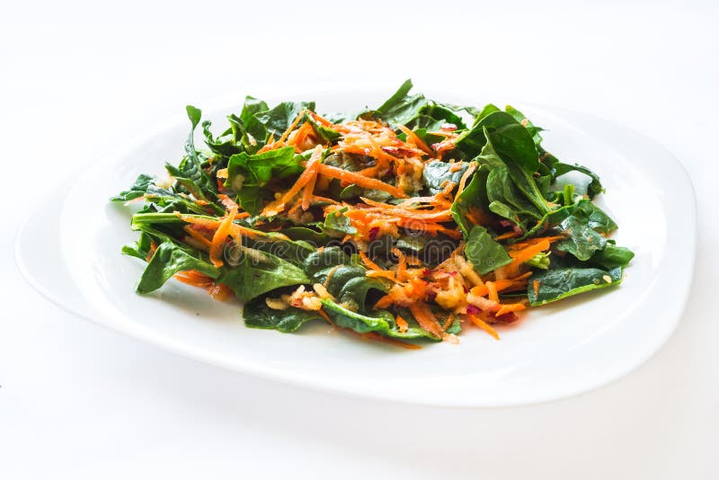 Carrot and spinach salad stock photo. Image of carrot - 37920544