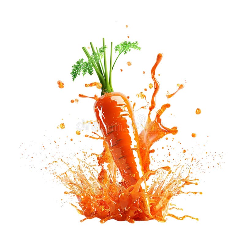 Carrot Splash on Transparent Background - Ai Generated Stock ...