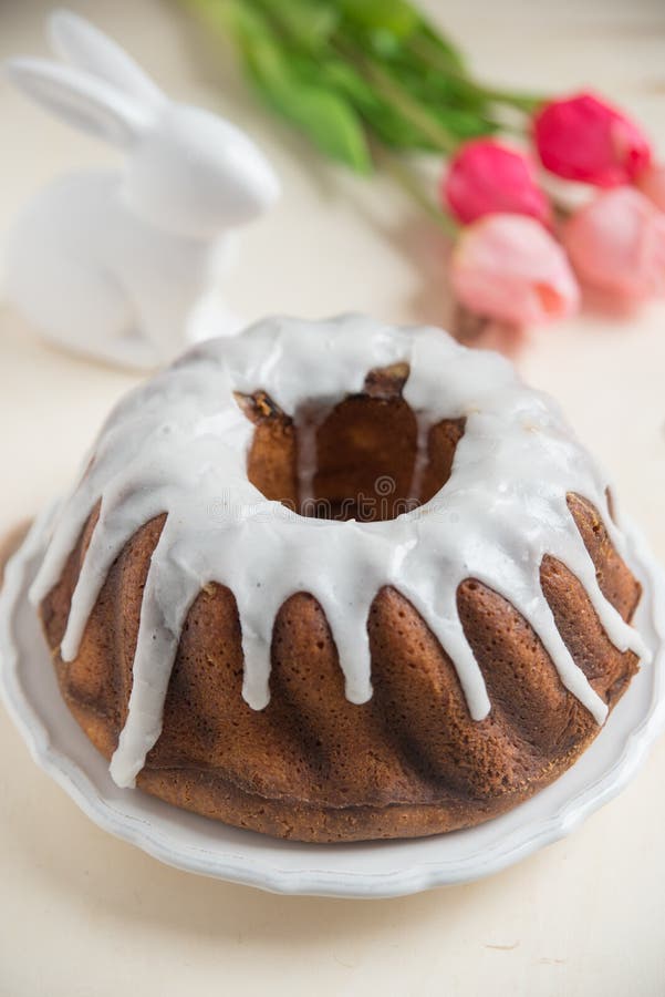 Carrot Sponge Cake for Easter Stock Photo - Image of confectionery ...
