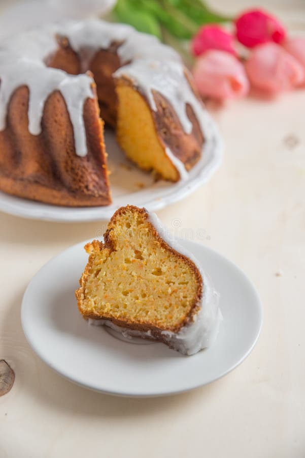 Carrot Sponge Cake for Easter Stock Image - Image of snack, bread: 88488799