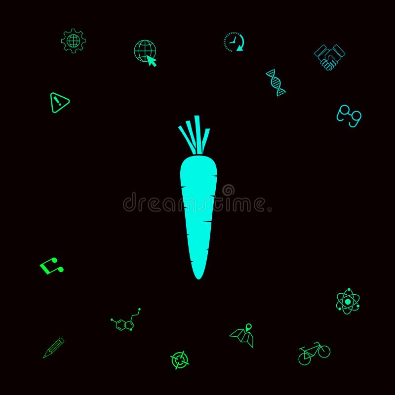 Carrot symbol icon stock vector. Illustration of nature - 130052952