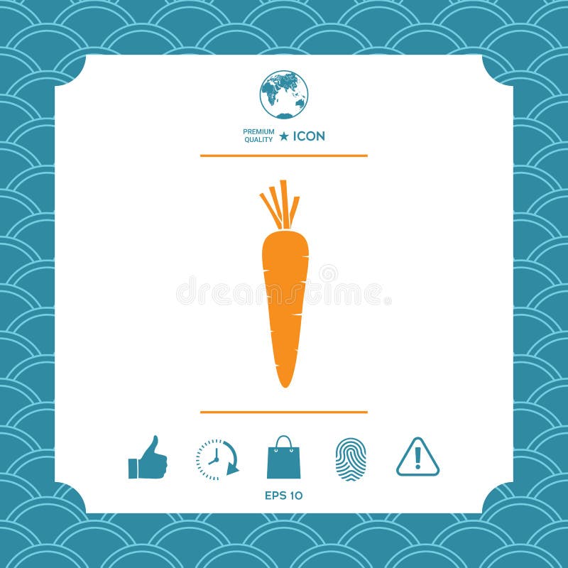 Carrot symbol icon stock vector. Illustration of symbol - 106052761