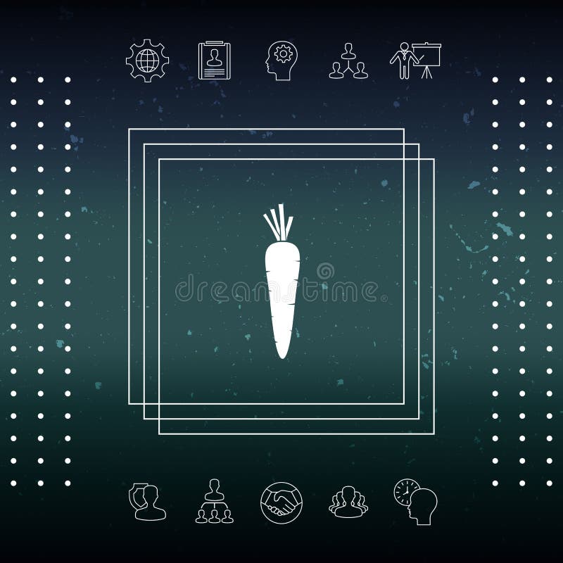 Carrot symbol icon stock vector. Illustration of vegetarian - 114707974