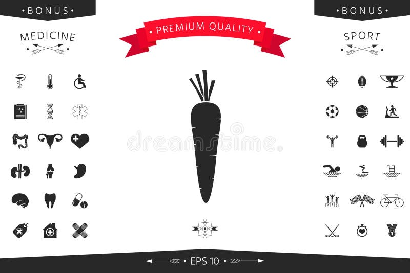 Carrot symbol icon stock vector. Illustration of root - 114891330
