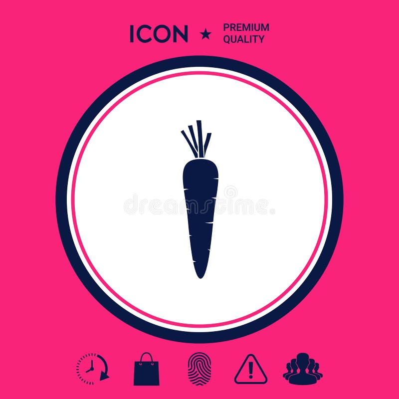 Carrot symbol icon stock vector. Illustration of organic - 117233042