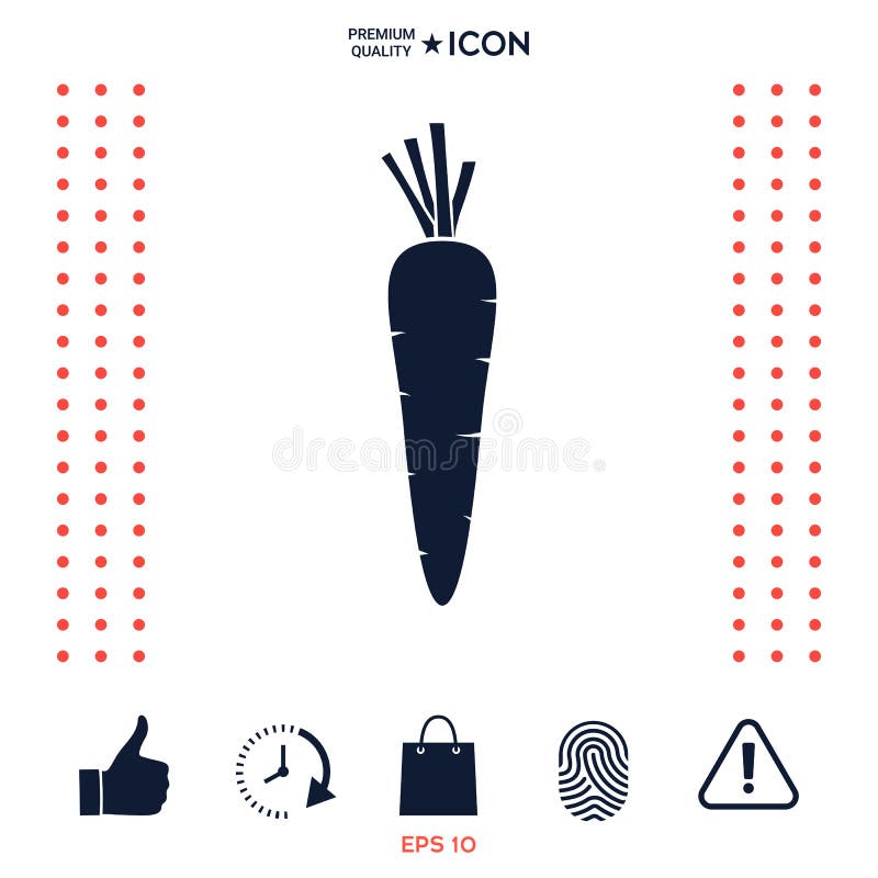 Carrot symbol icon stock vector. Illustration of vegetable - 117974556