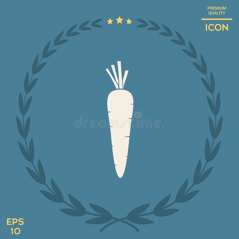 Carrot symbol icon stock vector. Illustration of food - 118535672