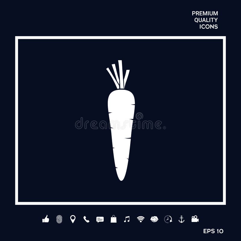 Carrot symbol icon stock vector. Illustration of nutrition - 119457225