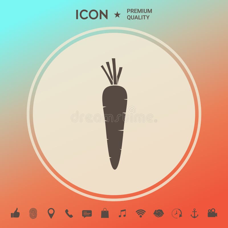Carrot symbol icon stock vector. Illustration of nutrition - 120294141