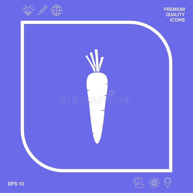 Carrot Symbol Icon. Graphic Elements for Your Design Stock Vector ...