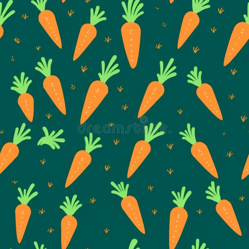 Carrot Vector Pattern. Can Be Used As Print, Wallpaper, Packaging Paper ...