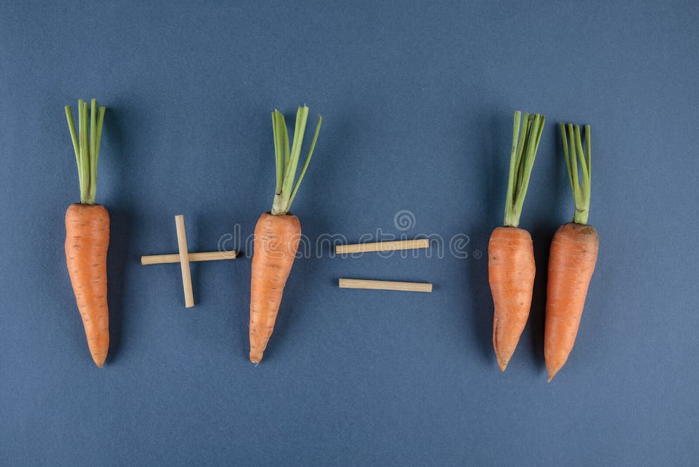 Carrots and Children Mathematics Stock Photo - Image of teach ...