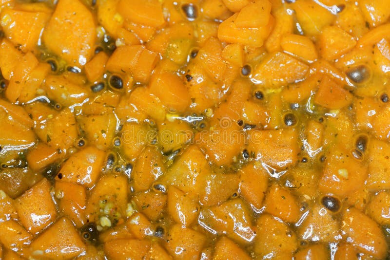 Carrots in a cooking pot stock photo. Image of dish, portion - 87293148