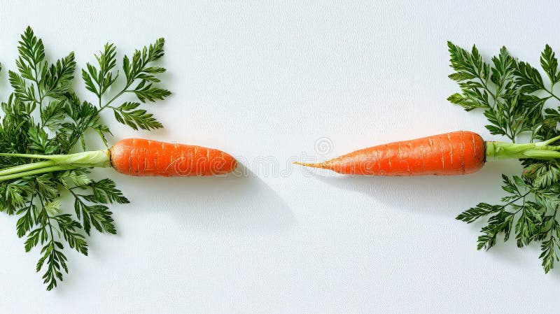 Carrots, Fresh Produce, Flat Lay, White Background Stock Image - Image ...