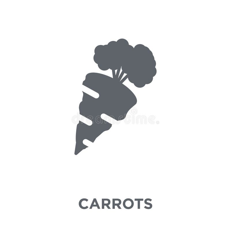 Carrots Icon from Fruit and Vegetables Collection. Stock Vector ...