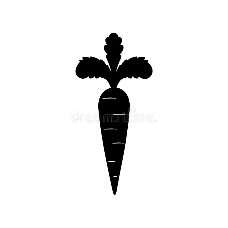 Carrots Icon Isolated on White Background Stock Vector - Illustration ...