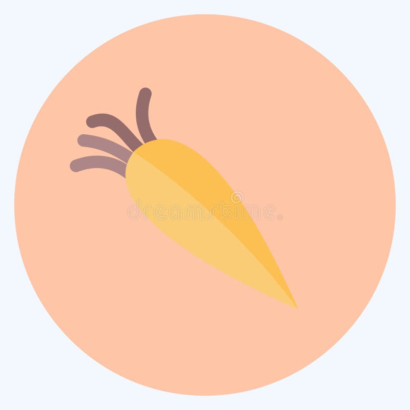 Carrots Icon in Trendy Flat Style Isolated on Soft Blue Background ...