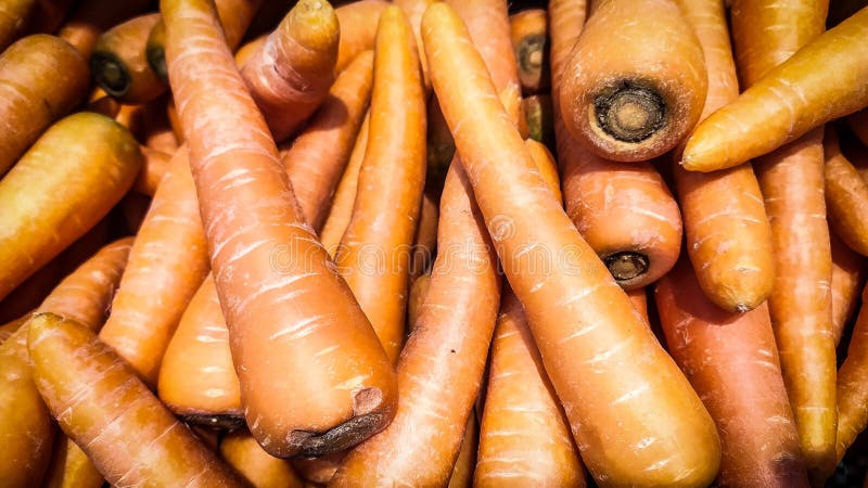 Carrots Stack in a Food Stall Stock Photo - Image of stack, dessert ...