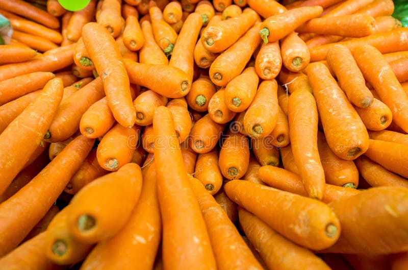 Carrots on the Supermarket Display Stock Photo - Image of freshness ...
