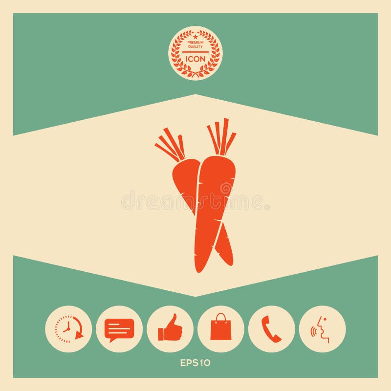 Carrots symbol icon stock vector. Illustration of root - 118115648