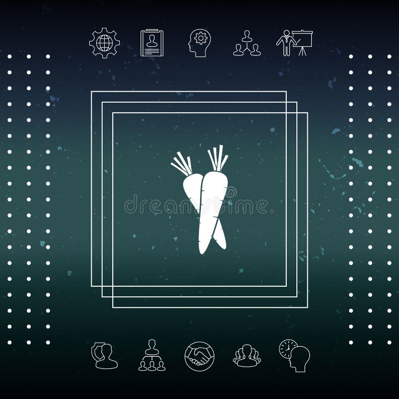 Carrots symbol icon stock vector. Illustration of plant - 114708085