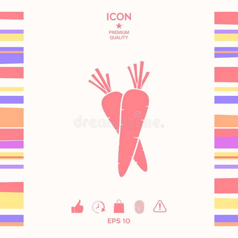 Carrots symbol icon stock vector. Illustration of cartoon - 118888906