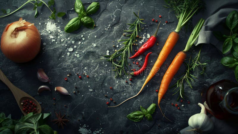 Carrots Take Center Stage among a Variety of Fresh Culinary Ingredients ...
