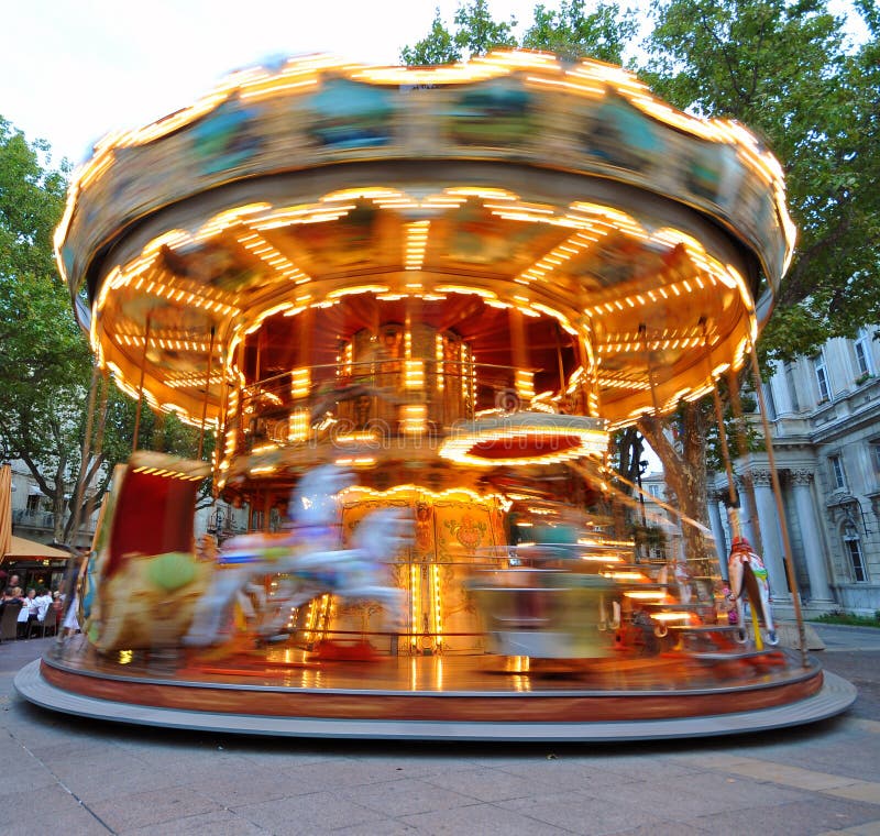 Carrousel in motion stock image. Image of move, carousel - 11727177