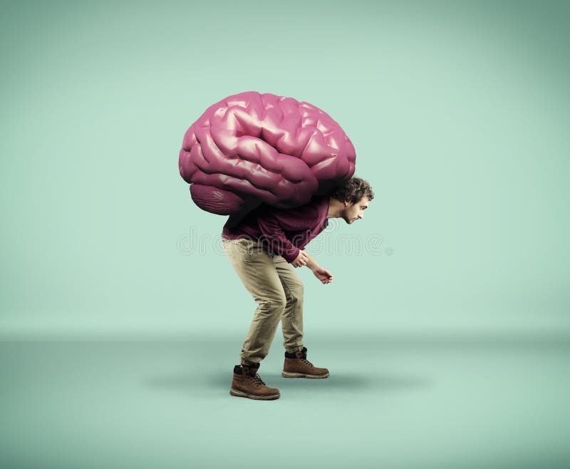 Carry a big brain stock photo. Image of surreal, improvement - 136226186
