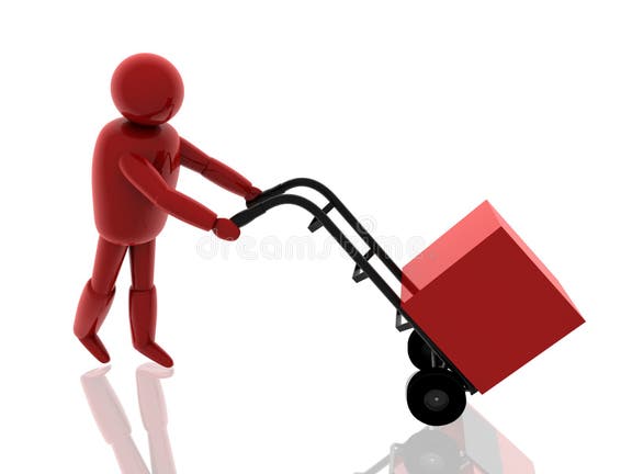 Carry a box stock illustration. Illustration of wallpaper - 12984758