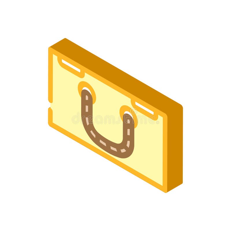 Carry Box Cardboard Packaging Isometric Icon Vector Illustration Stock ...