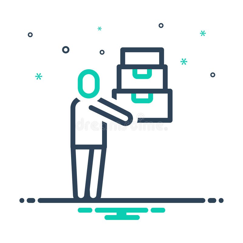 Mix Icon for Carry Box, Carry and Delivery Stock Vector - Illustration ...