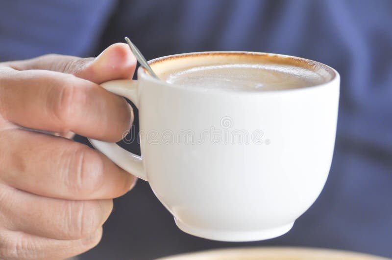 Carry Hot Cappuccino Coffee Cup Stock Photo - Image of coffee, cinnamon ...