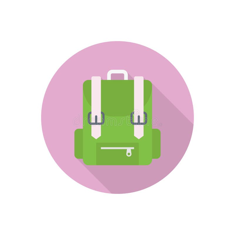 Carry Vector Flat Colour Icon Stock Vector - Illustration of backpack ...
