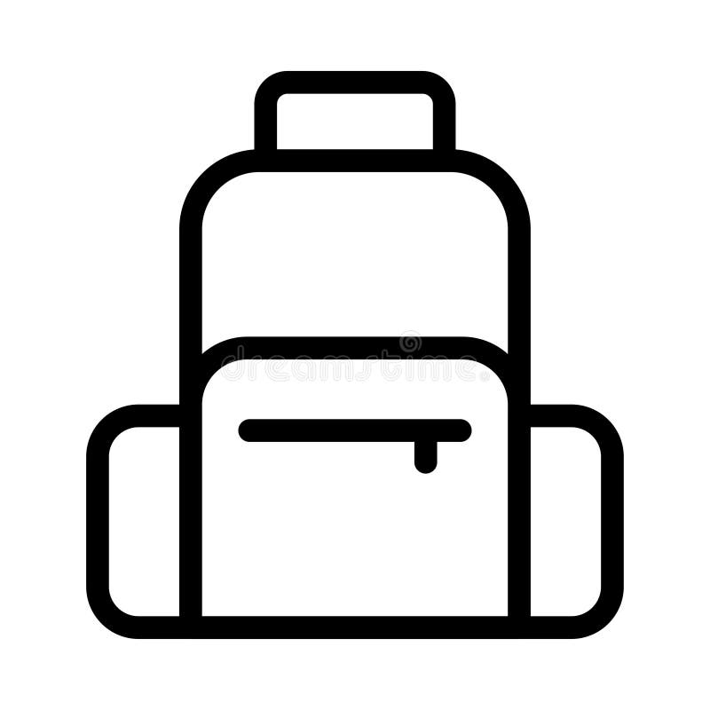 Carry Vector Thin Line Icon Stock Vector - Illustration of school ...