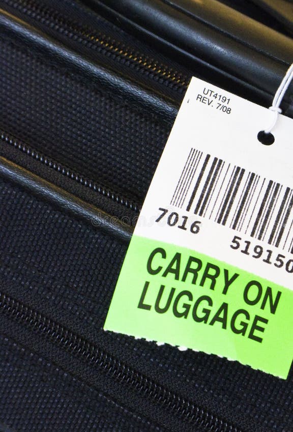Carry on luggage label. stock image. Image of label, inconvenience ...