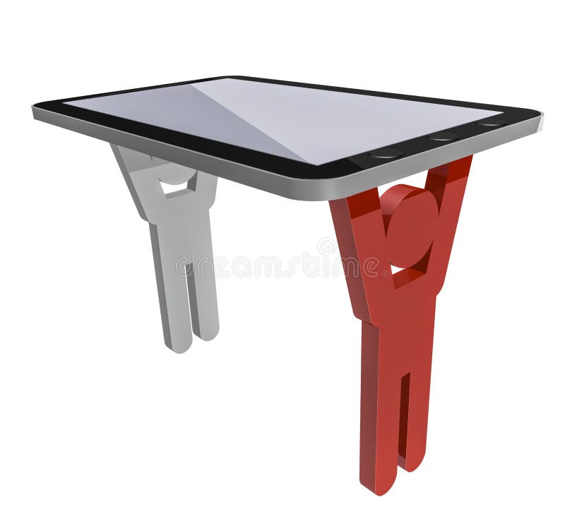 Carry pc tablet stock illustration. Illustration of gadget - 26038855