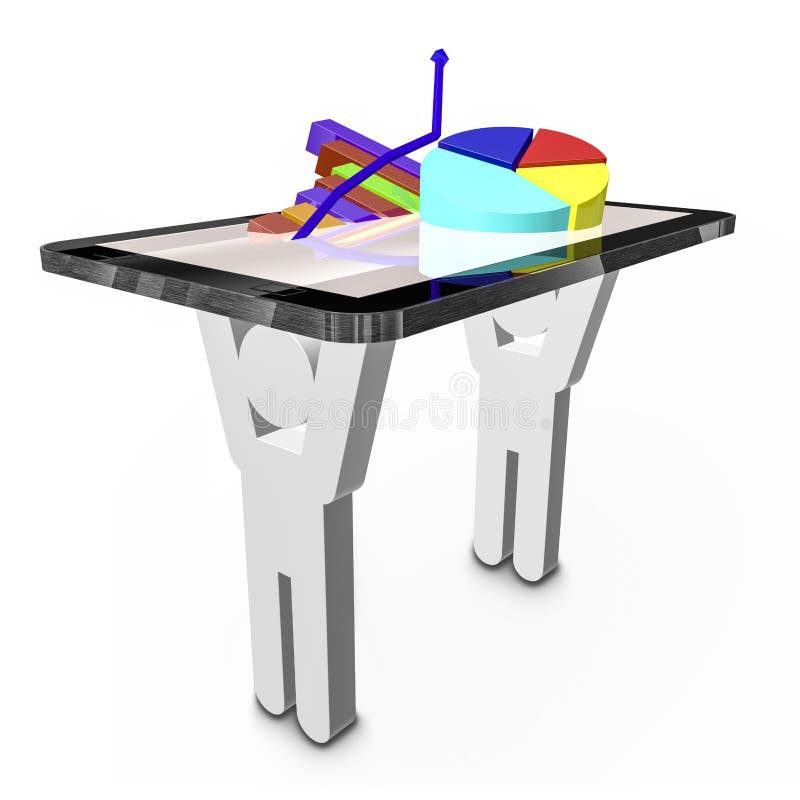 Carry pc tablet stock illustration. Illustration of computer - 26569969