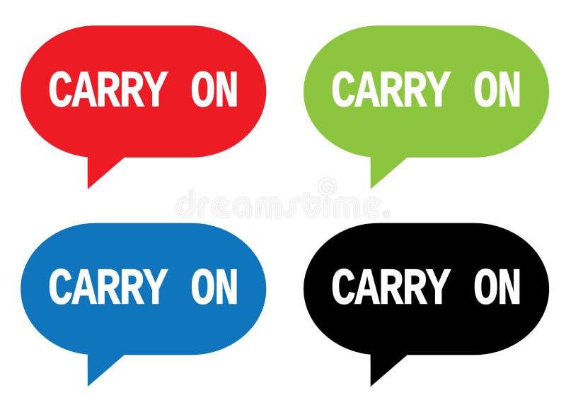 CARRY on Text, on Rectangle, Zig Zag Pattern Stamp Sign. Stock ...